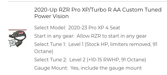 AA Tuner with Custom Tune Power Vision - Pro XP4 – RockPeak UTV