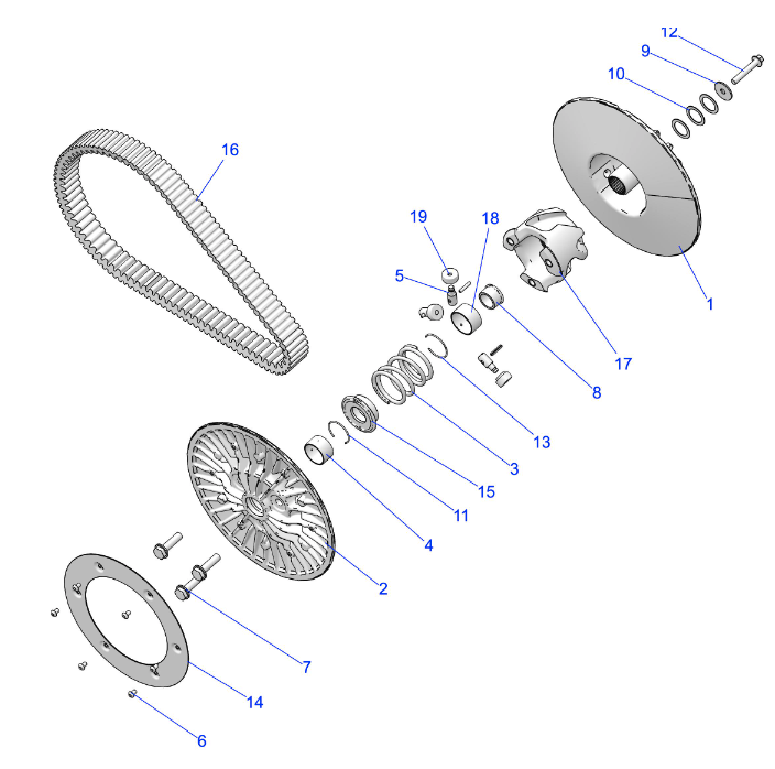 POLARIS OEM ASM-MOVEABLE SHEAVE [INCL. 4,11] PN: 1323812 – RockPeak UTV