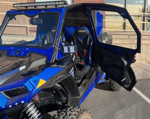 POLARIS RZR TURBO S 2-SEAT Cab Enclosure "THE VAULT" Upper Side Doors ...